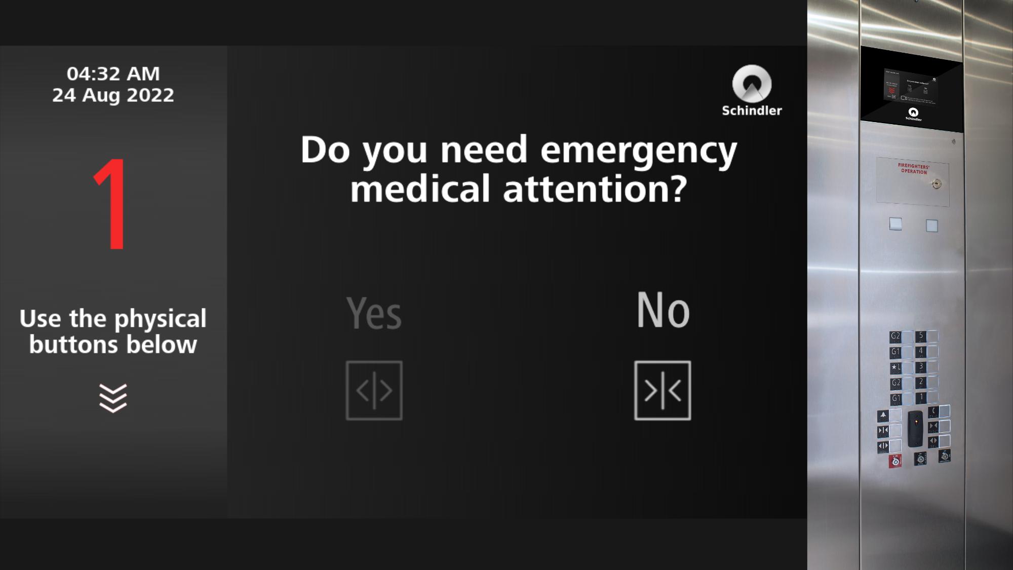 schindler elevator call buttons