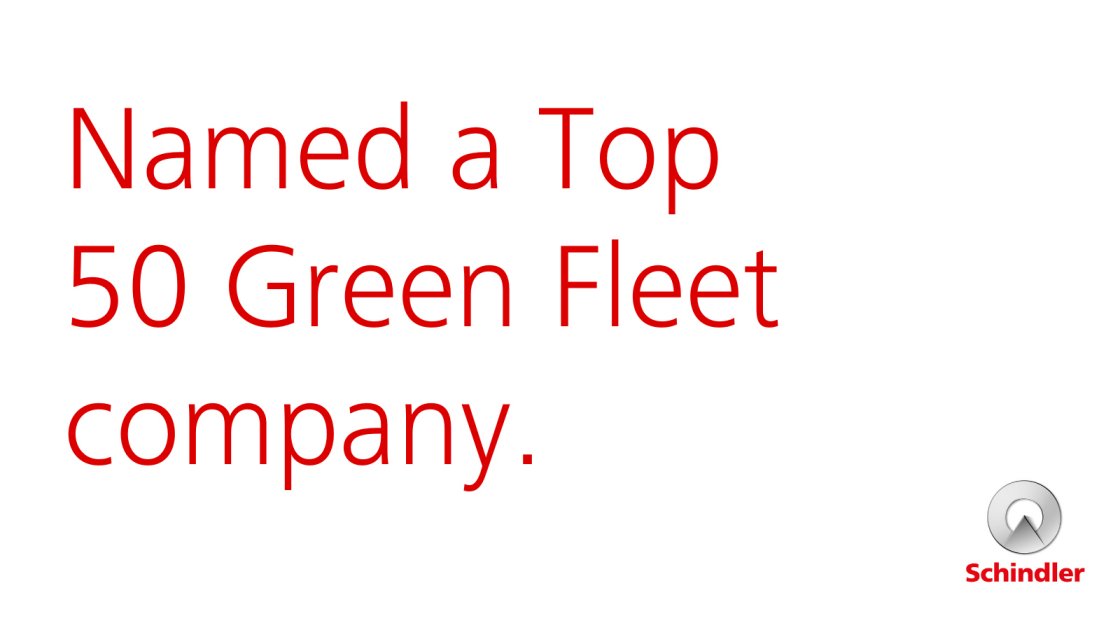 Schindler Ranks #36 in Top 50 Green Fleet per Automotive Fleet, BMW Group